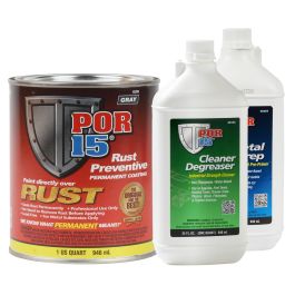 Rust Preventative Coating Gray Quart Kit with Metal Prep & Degreaser ...